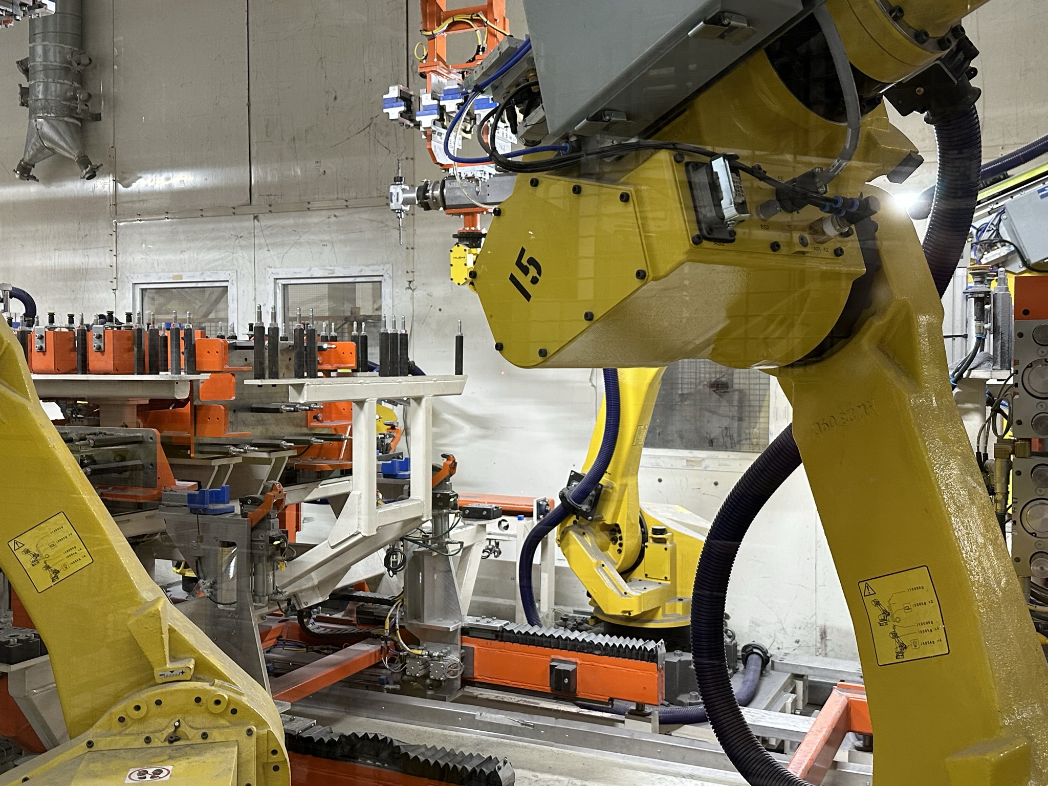large prototype parts laying on table